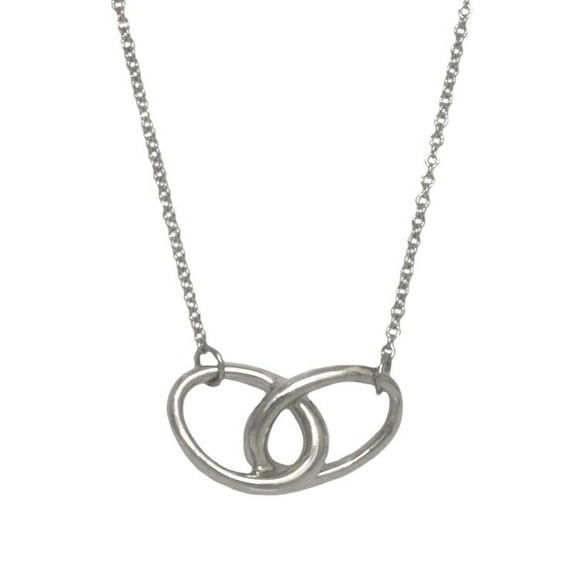 Tiffany & Co. | Jewelry | Tiffany Double Loop Necklace Silver Ag 925 ...